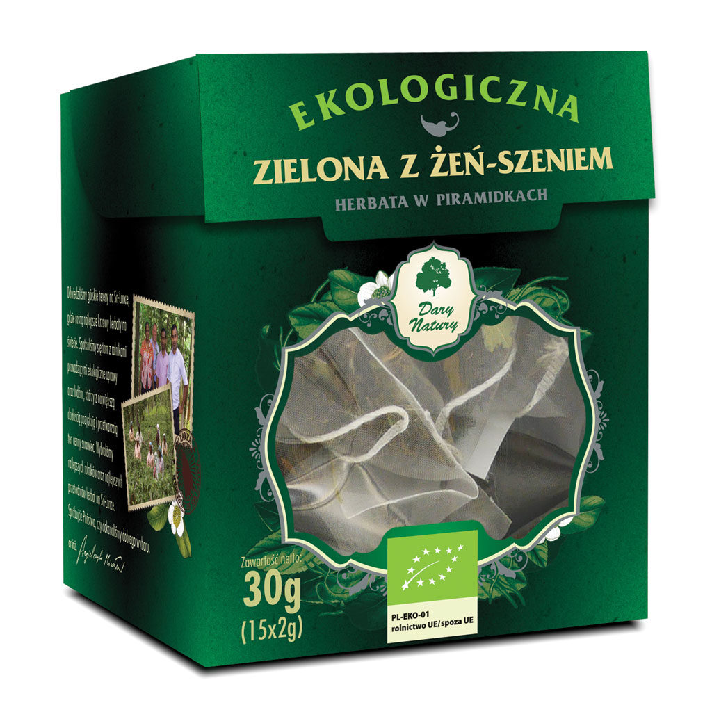 Naturalne kosmetyki i nie tylko – Skarby UrodyHerbata Zielona z Żeń-szeniem EKO 15x2g - w ...