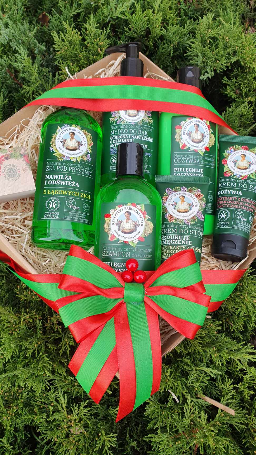 Naturalne kosmetyki i nie tylko – Skarby UrodyZestaw Prezentowy ZIELONA AGAFIA, 6 produktów ...